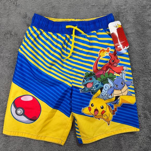 Pokemon | Swim | Pokemon Pikachu Swim Trunks Boys 7 New Pokeball ...